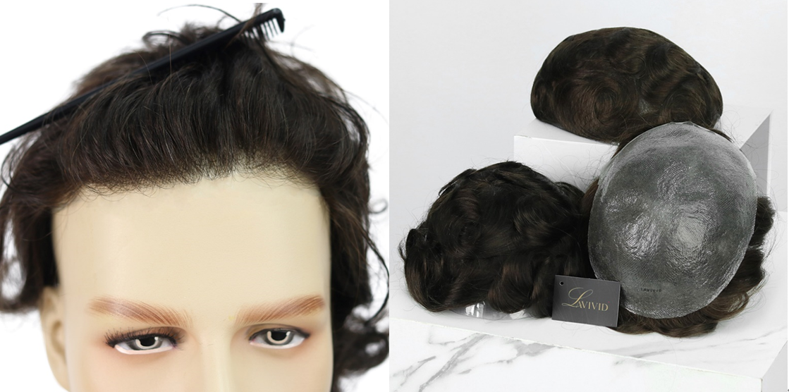 LaVivid Upgrade Eros C-through Bio Skin Hair System for Men - lavividhair